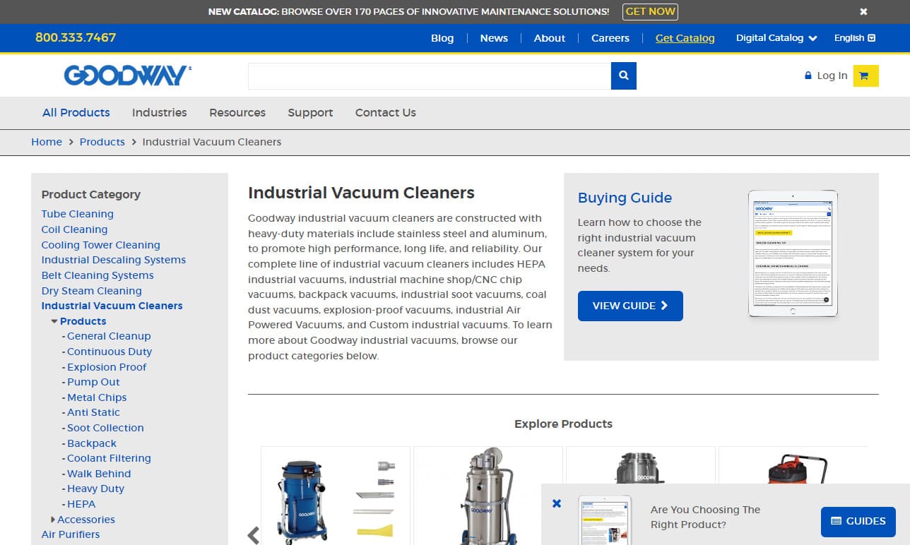 Goodway Technologies Corporation | Vacuum Cleaner Manufacturers